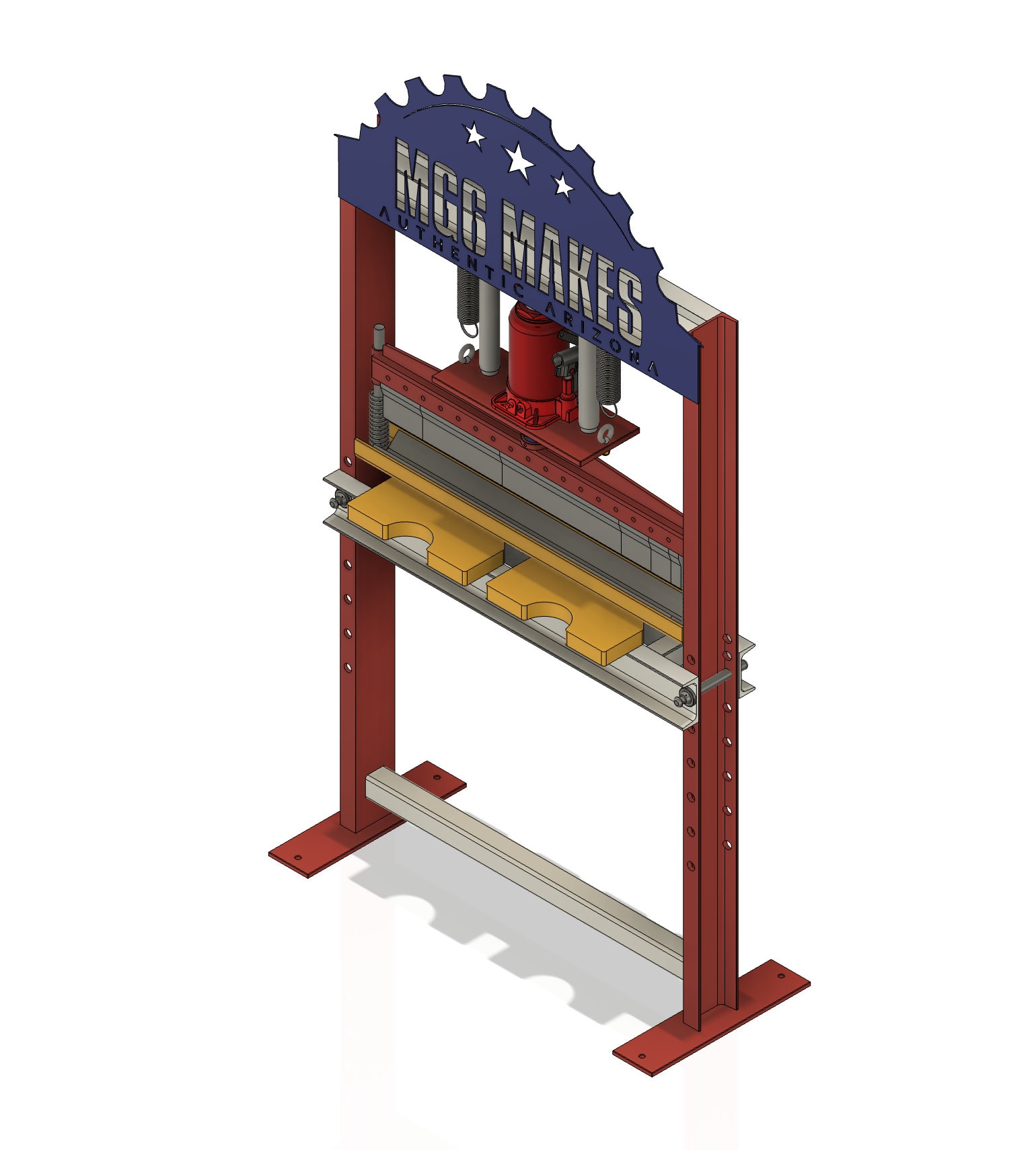 DIY Shop Press Brake Design for Makers DXF/STEP Design (digital ...