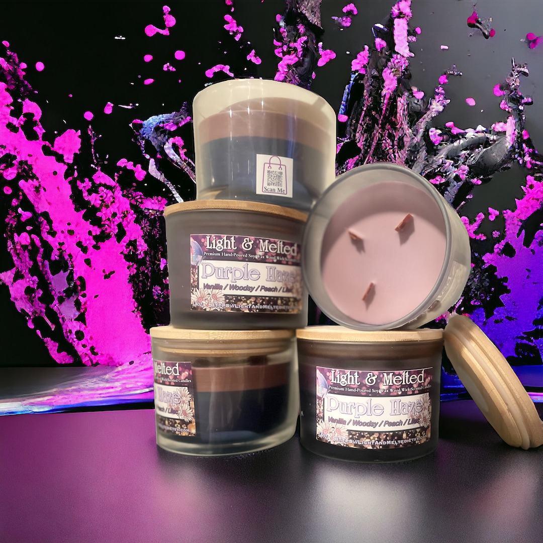 Purple Haze Soy Candle I SPARKLE WHEN MELTING - Etsy