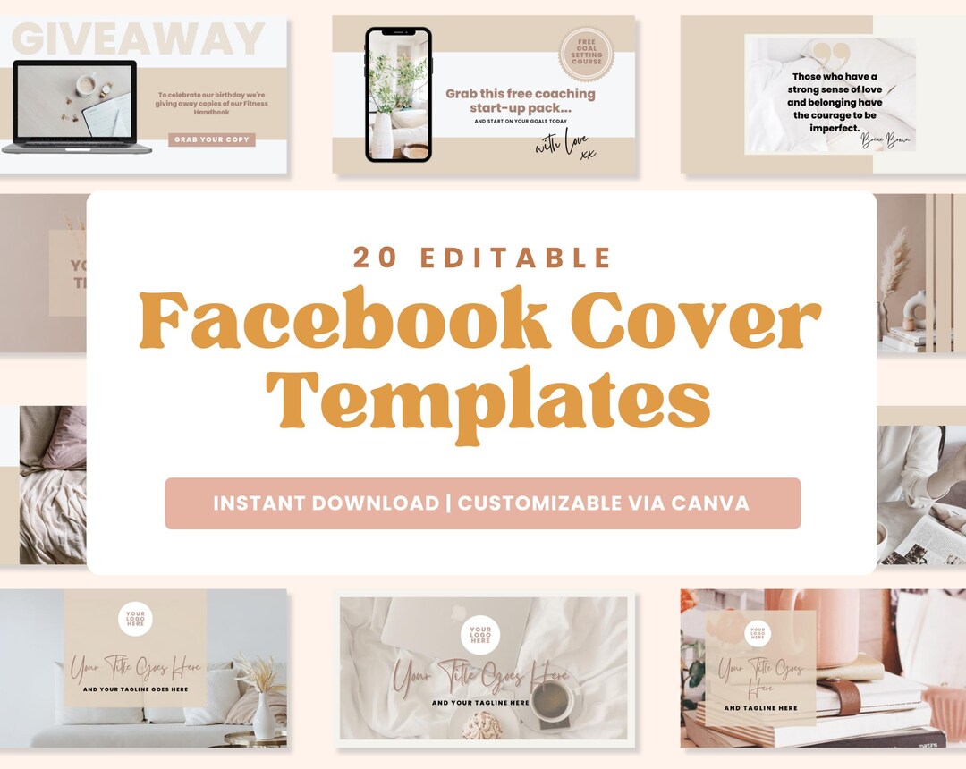 20 Facebook Cover Banner Templates - Editable Facebook Covers - DIY ...
