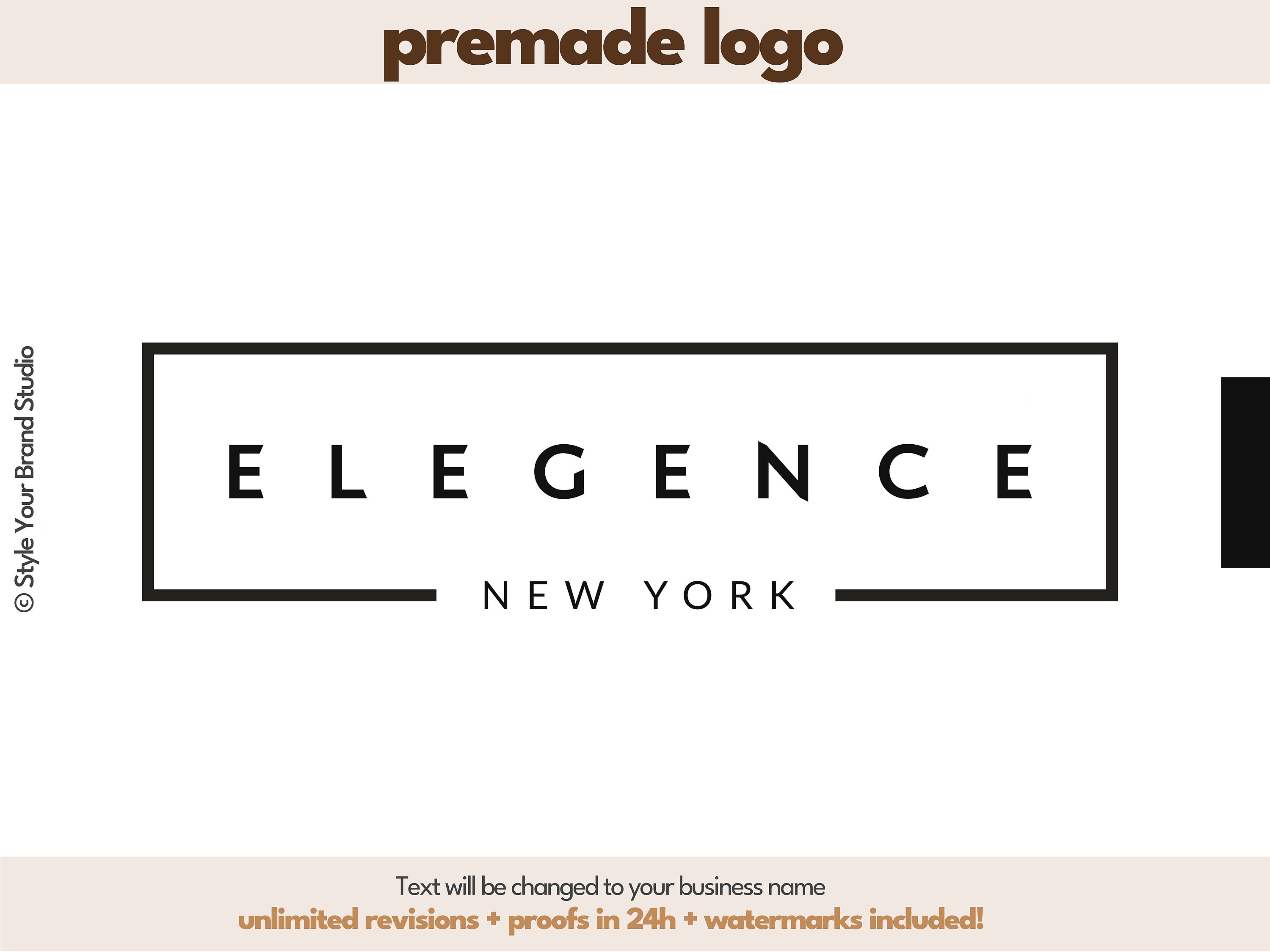 Skin Care Logo, Text Logo, Premade Logo Design, Geometric Design Logo ...