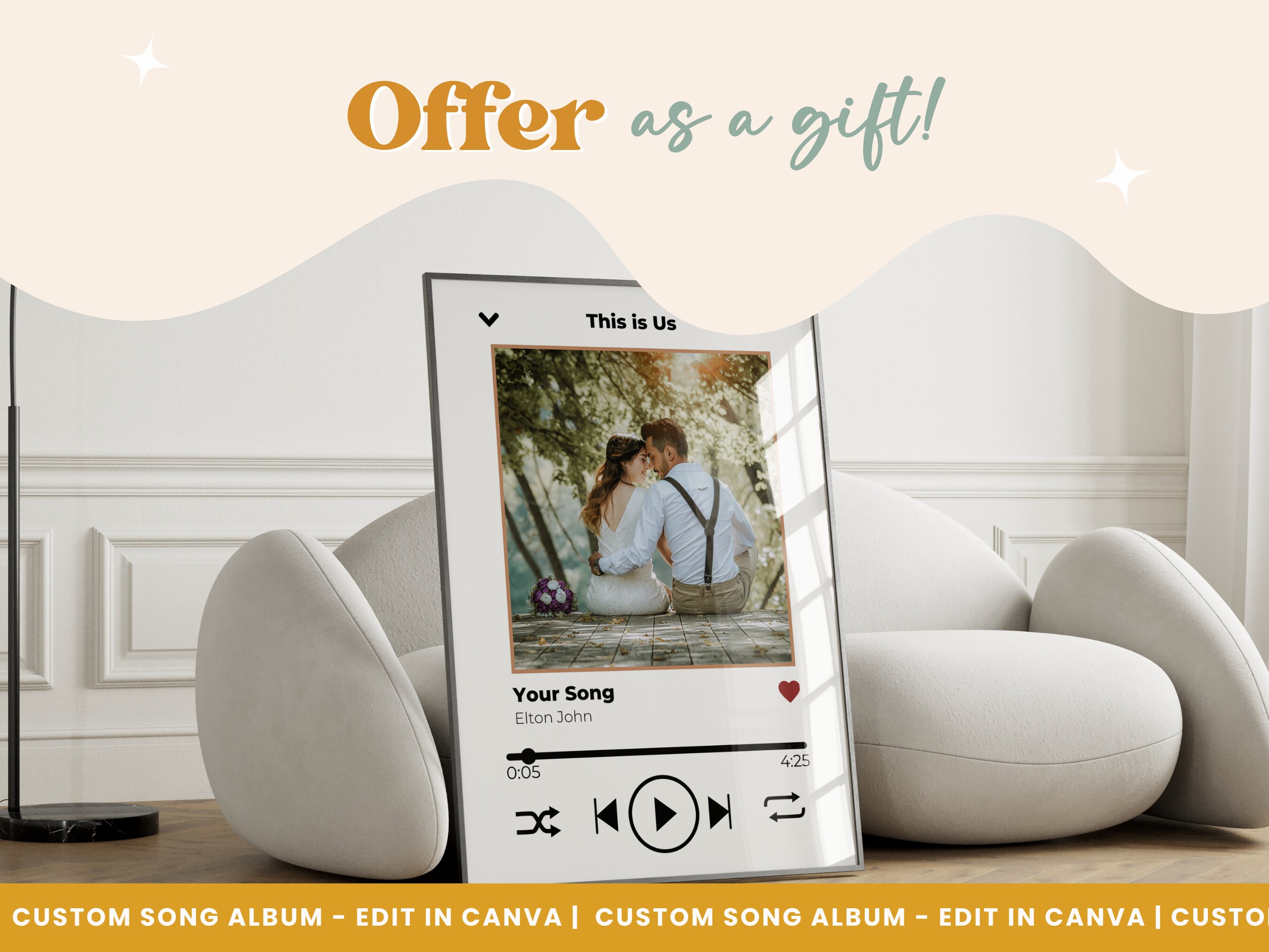 Printable Custom Song Poster INSTANT DOWNLOAD DIY Canva Template ...