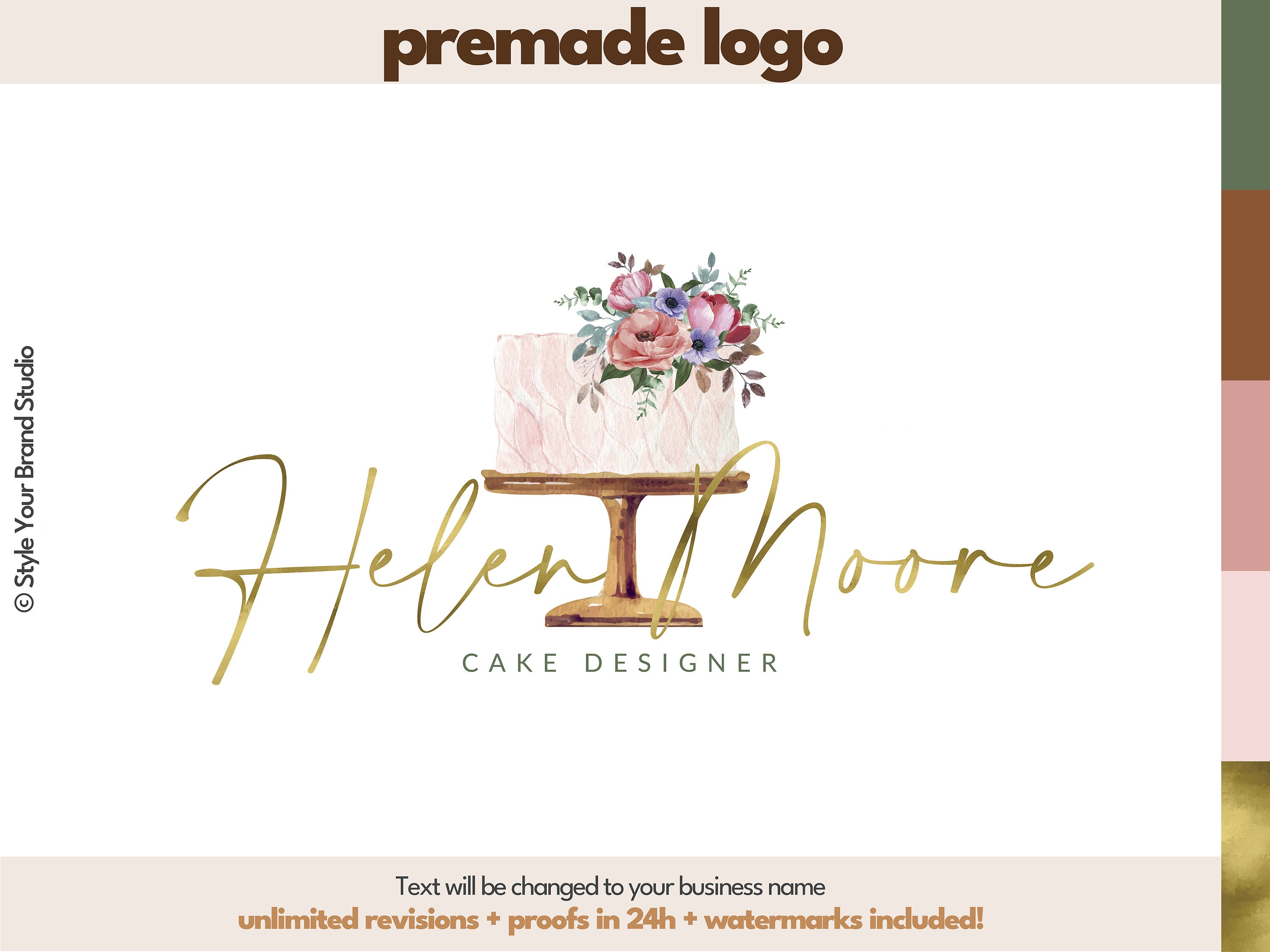 Bakery Logo, Cake Logo, Baker Logo, Cake Stand Logo, Desserts Logo ...