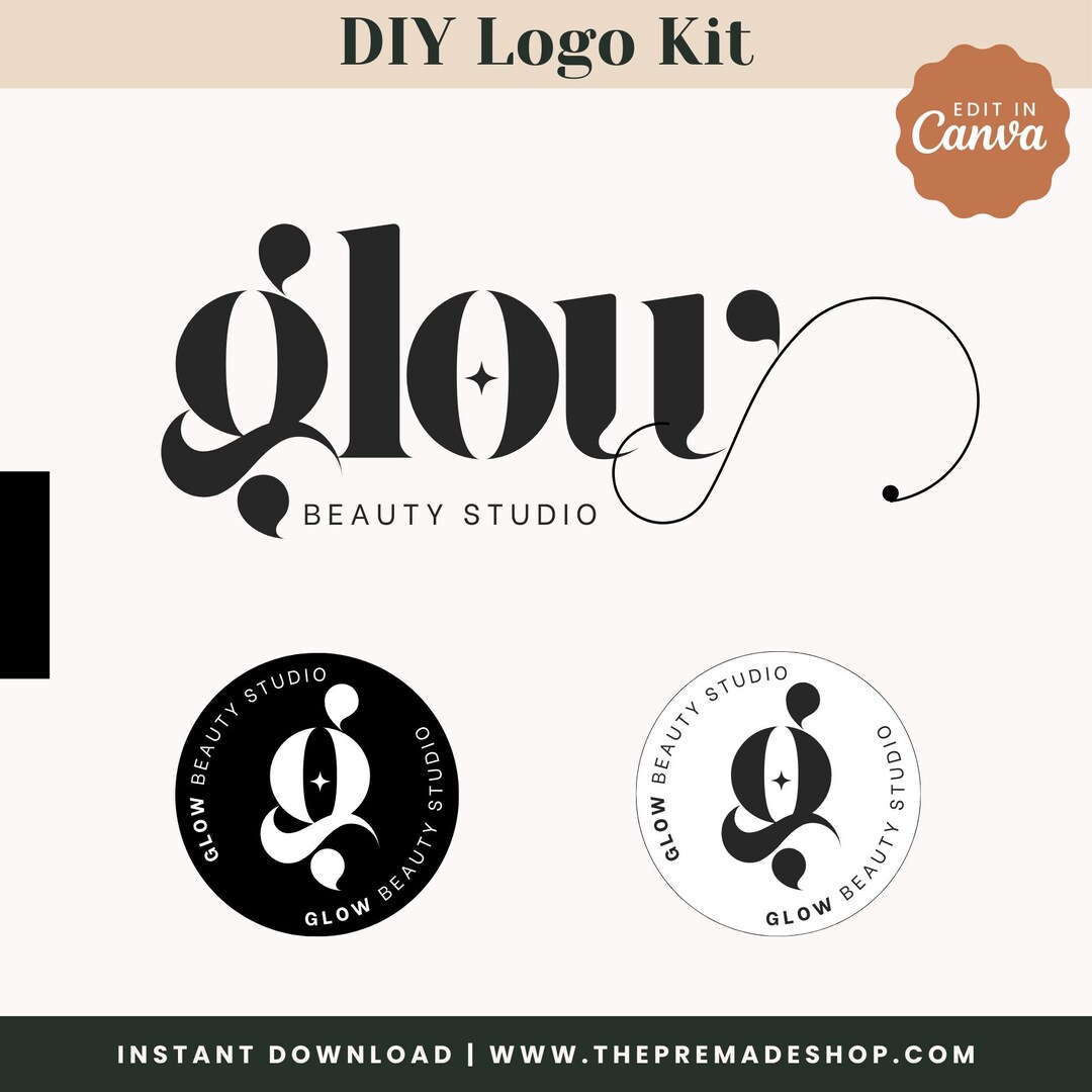 Editable Logo Design Template: Minimalist Business Branding (canva) - Etsy
