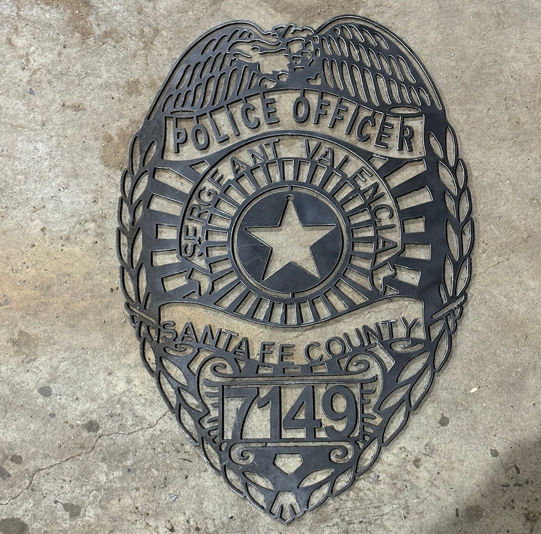 Metal Cut Out CNC Plasma Custom Police Badge - Etsy