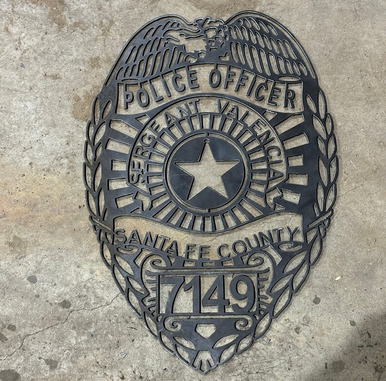 Metal Cut Out CNC Plasma Custom Police Badge - Etsy