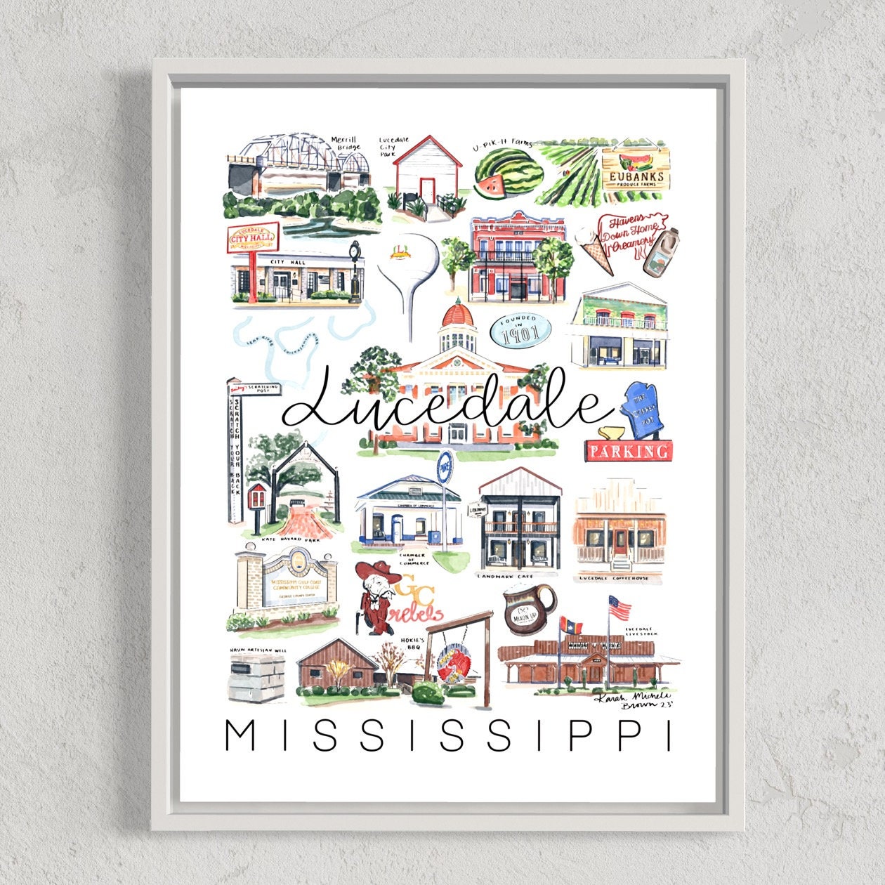 Lucedale, Mississippi - Art Print, Wall Decor - Etsy