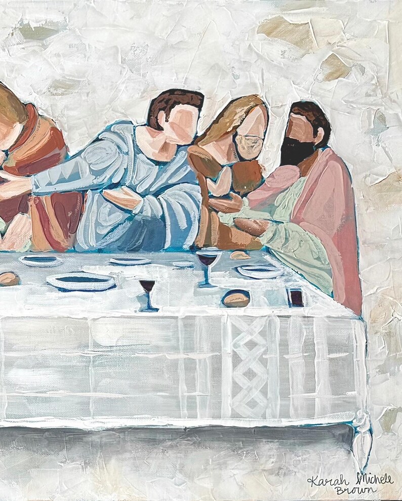 The Last Supper Painting Fine Art Prints and Gallery Wrapped Canvas - Etsy