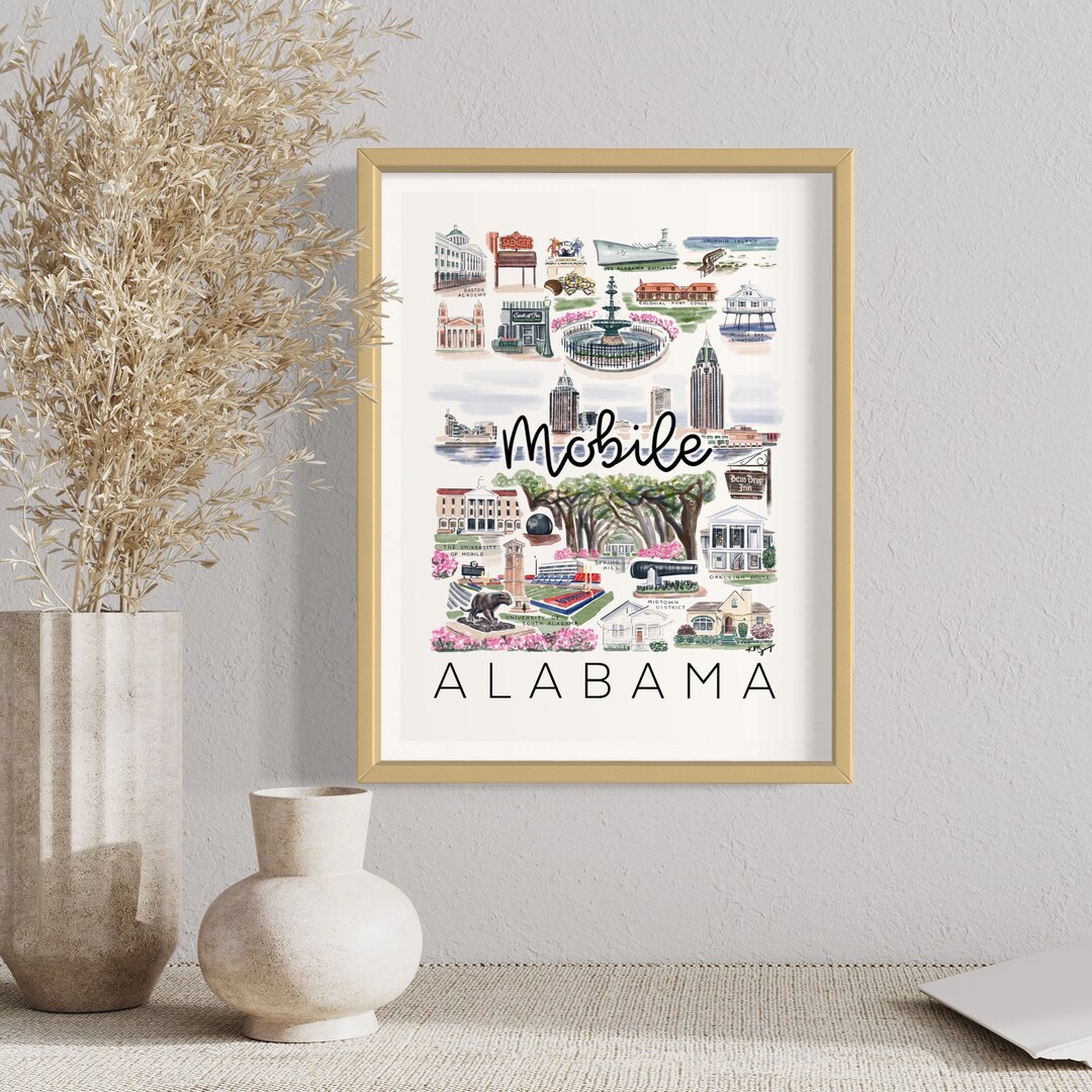 Mobile, Alabama - Art Print, Wall Decor - Etsy