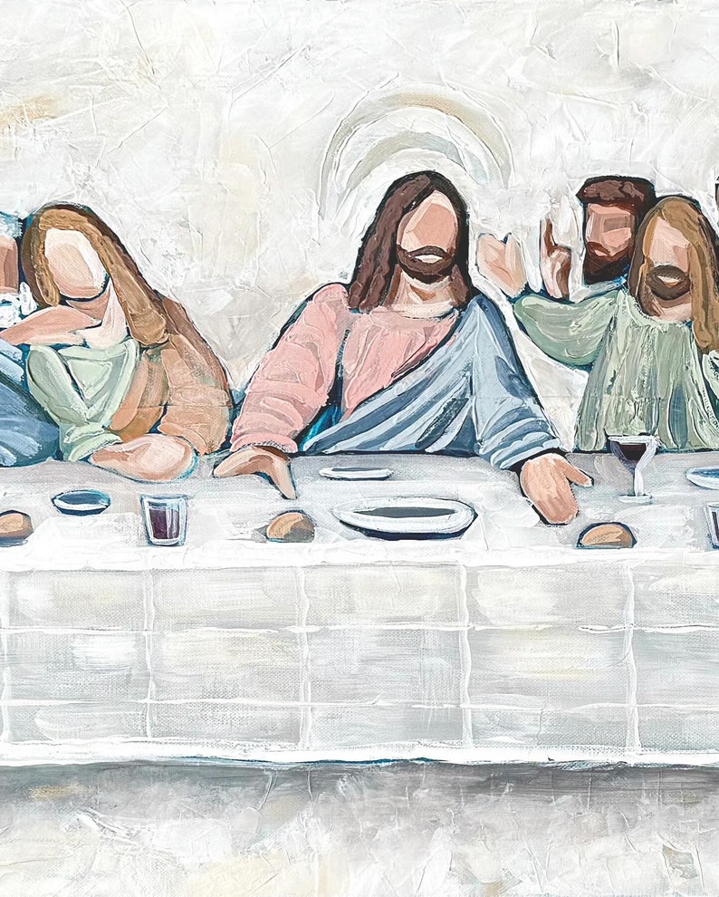 The Last Supper Painting Fine Art Prints and Gallery Wrapped Canvas - Etsy