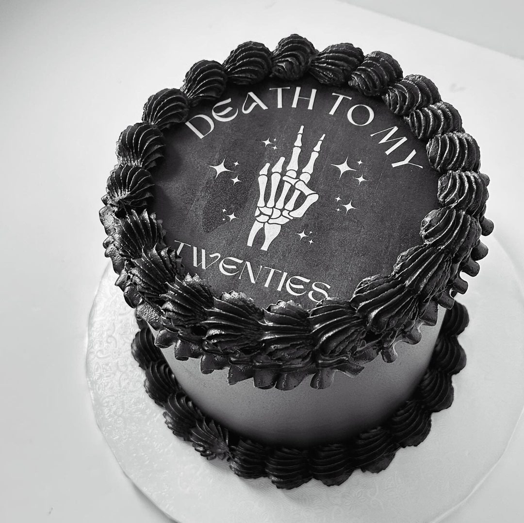 Burnaway Cake Images Death to My Thirties for 6 Cake - Etsy