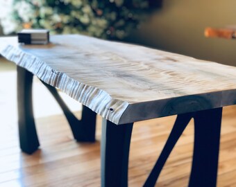 End Table - Live Edge Curly Maple - Etsy