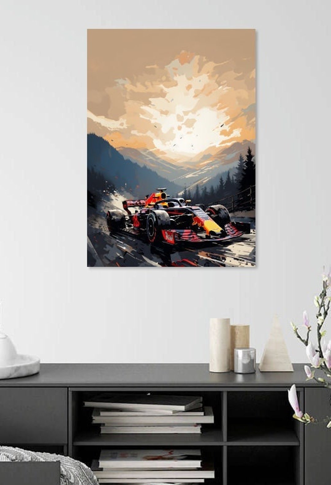 Red Bull RB18 Formula 1 Car Poster - Car Poster, Car Illustration ...