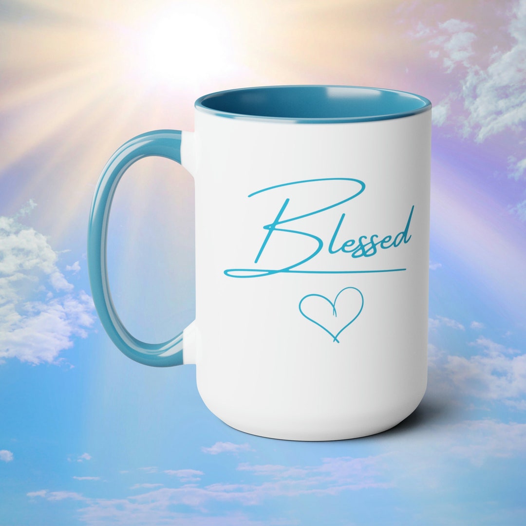 BLESSED Coffee Mug, BLESSED MOM Mug, Valentines Gift Blessed Coffee Mug ...
