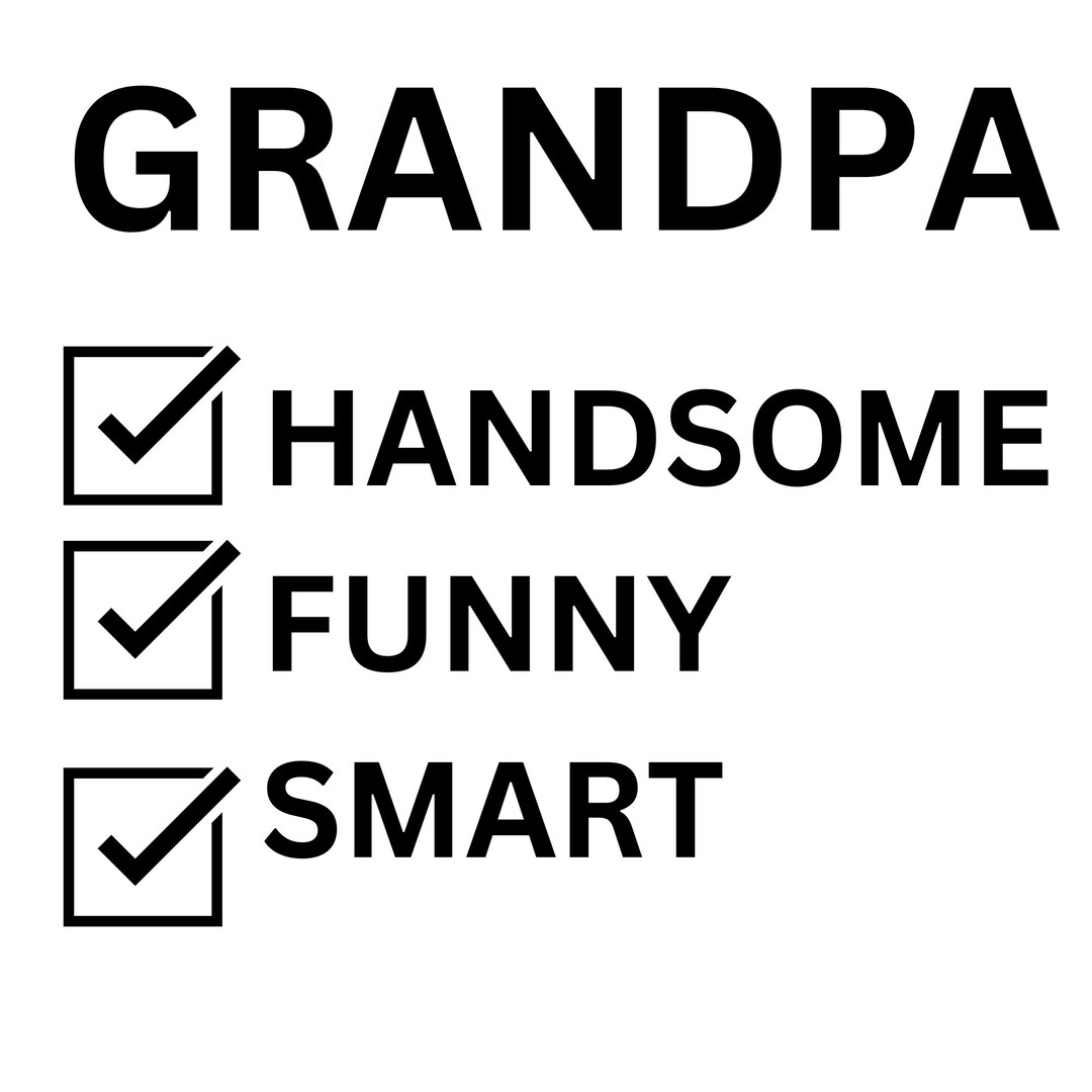 Handsome Grandpa Svg, Smart Grandpa Svg, Funny Grandpa Svg, Fathers Day ...