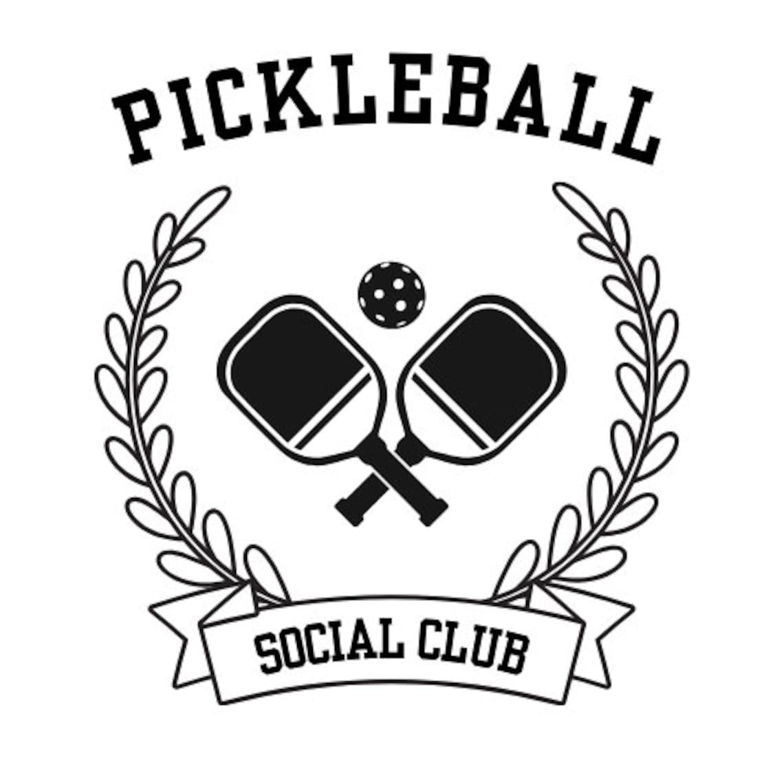 Pickleball Social Club Svg, Pickleball Svg, Social Club Svg, Digital ...