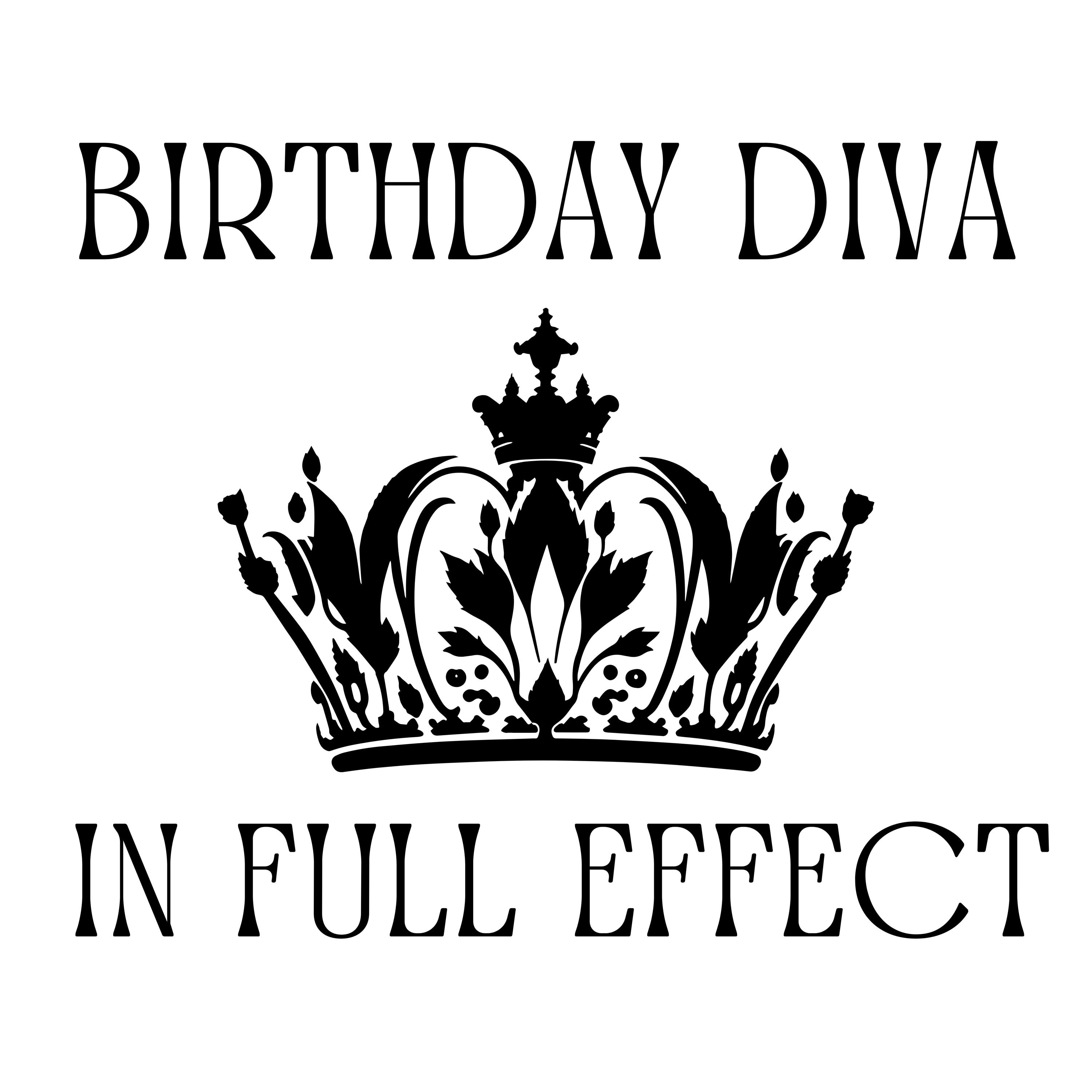Birthday Diva Svg, Birthday Svg, Diva Svg, Birthday Queen Svg, Birthday ...