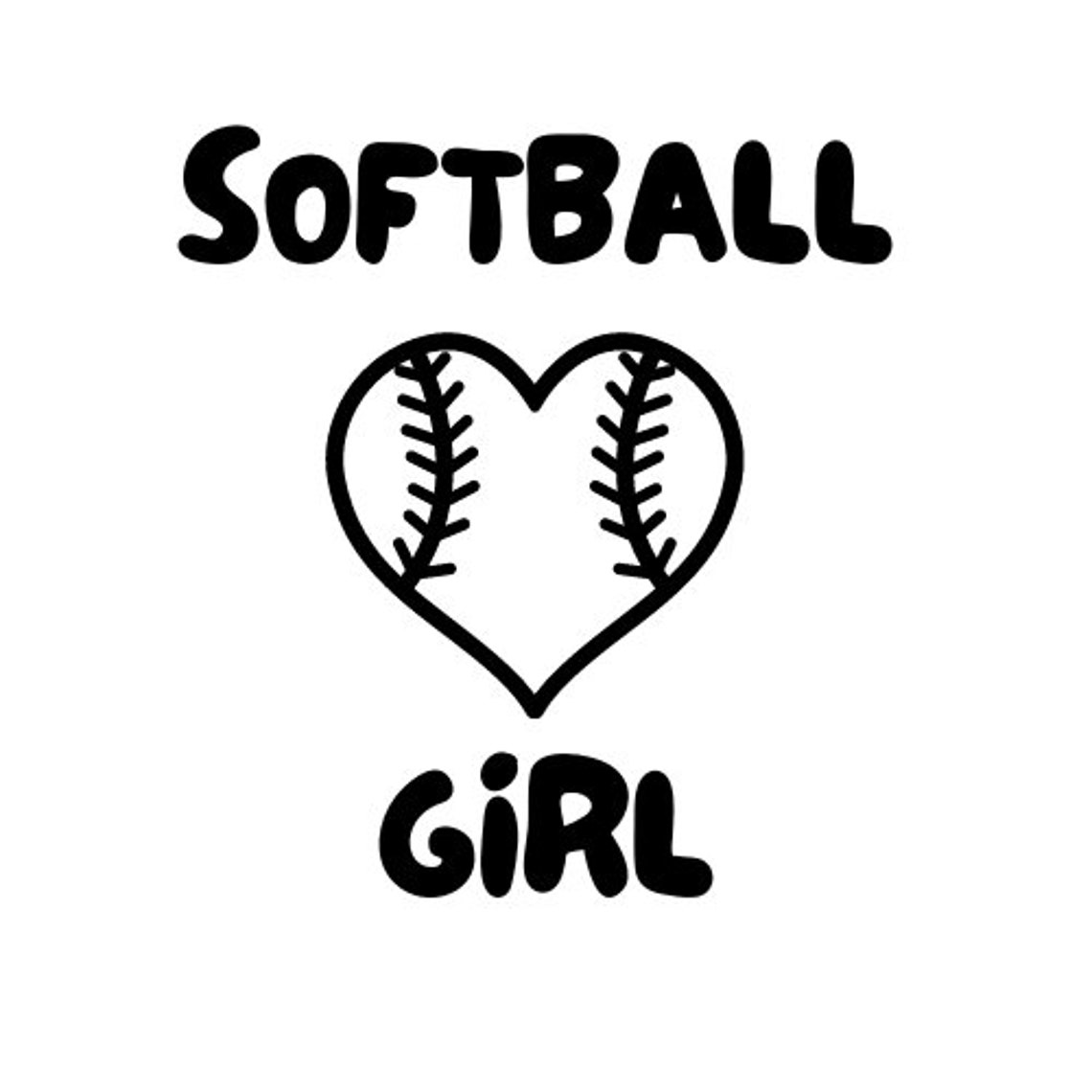 Softball Girl Svg Softball Love Svg Digital Download Svg File Etsy