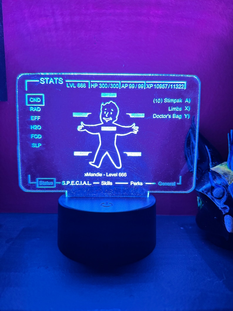 Fallout Pipboy Stat Screen Fallout Light, Pipboy, Video Game Light ...