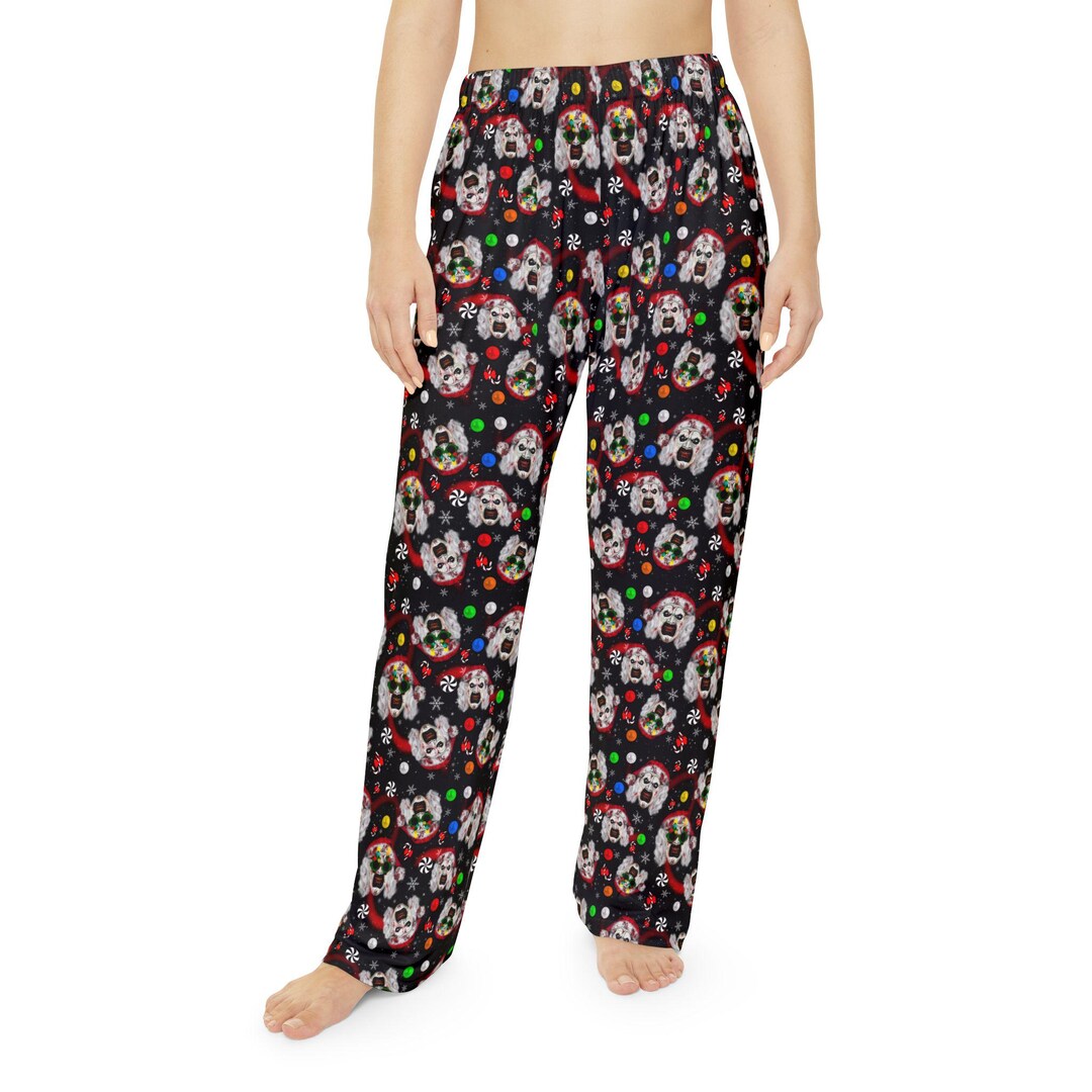 NEW Women's Terrifier 3 Art the Clown Christmas Design II Pajama Pants ...