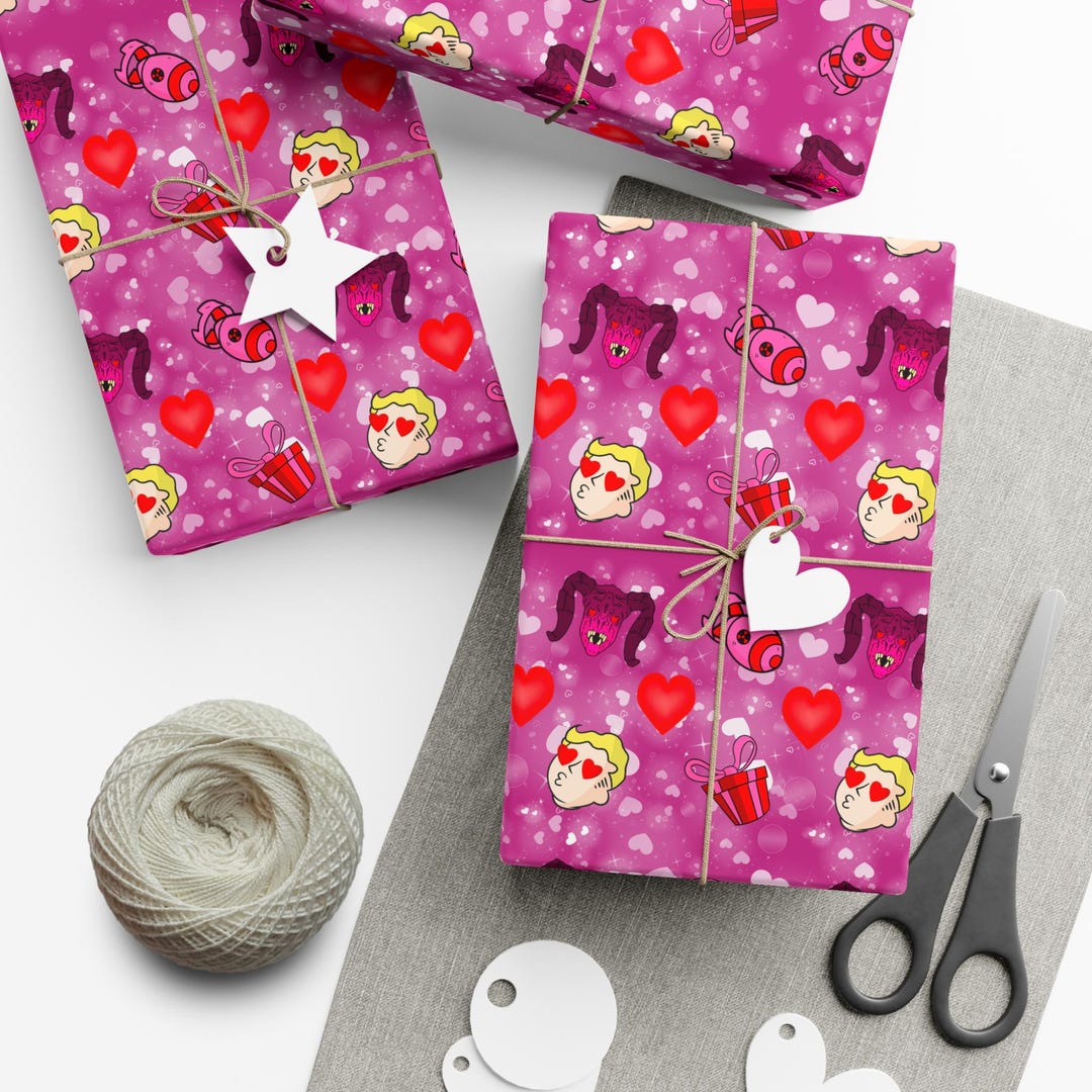 Fallout Valentines Day Emote Gift Wrapping Paper - Etsy