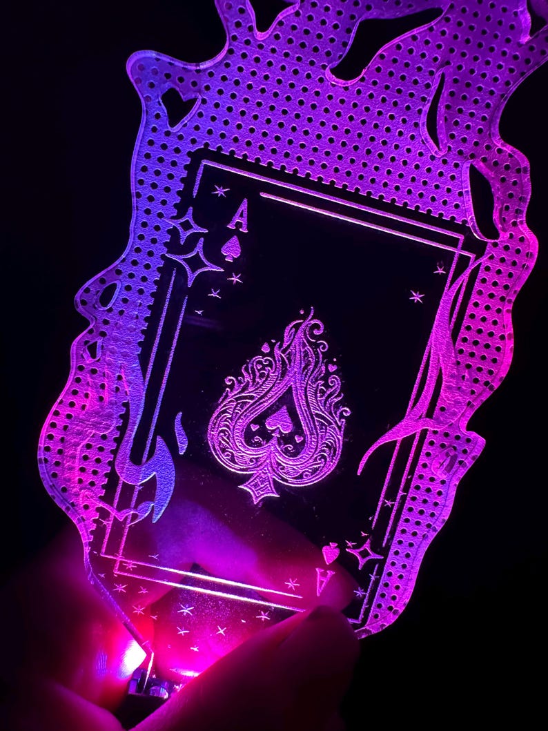 Gambit Cosplay LED Ace Card Prop - Etsy