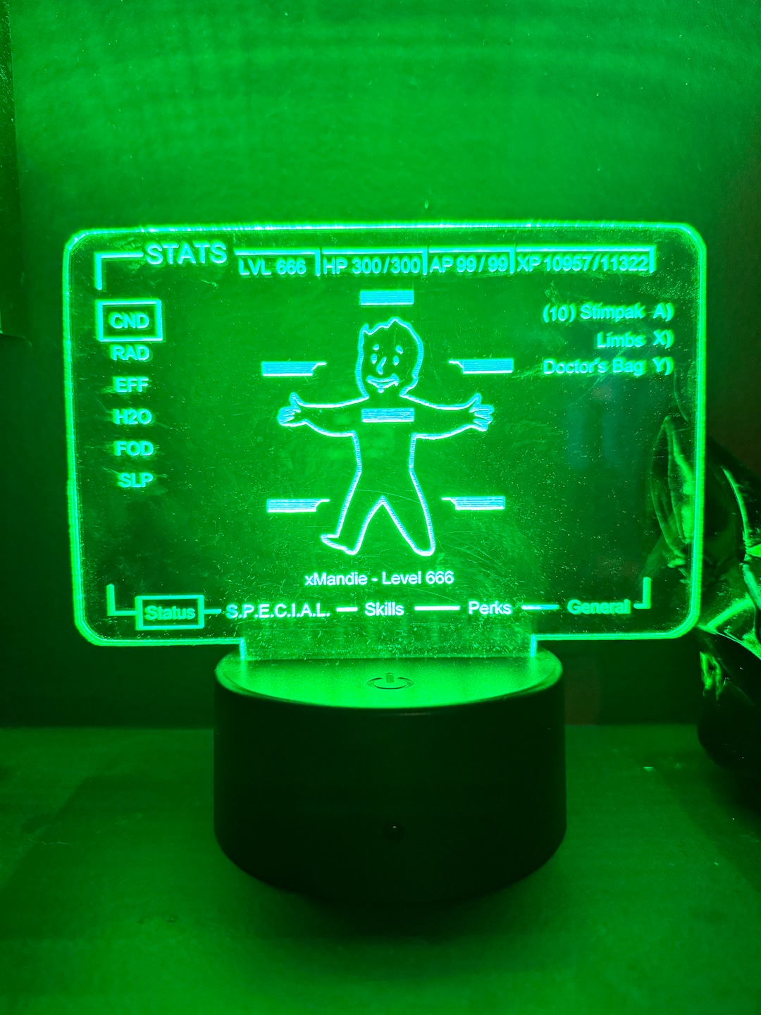 Customizable Pip Stat Screen Light, Video Game Light, Custom Light. LED ...