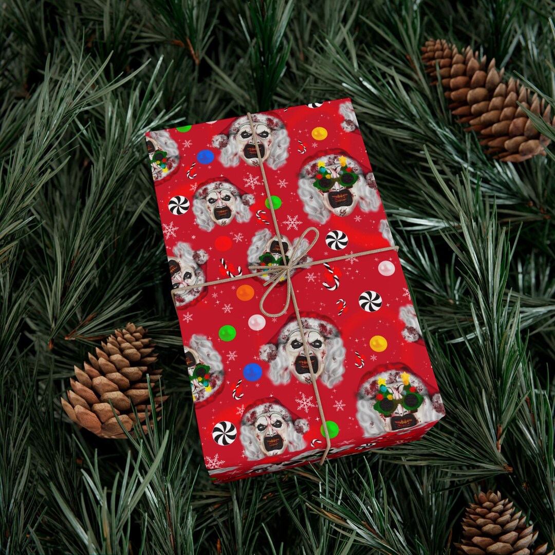 NEW Terrifier 3 Art the Clown Gift Wrapping Paper Design II RED - Etsy