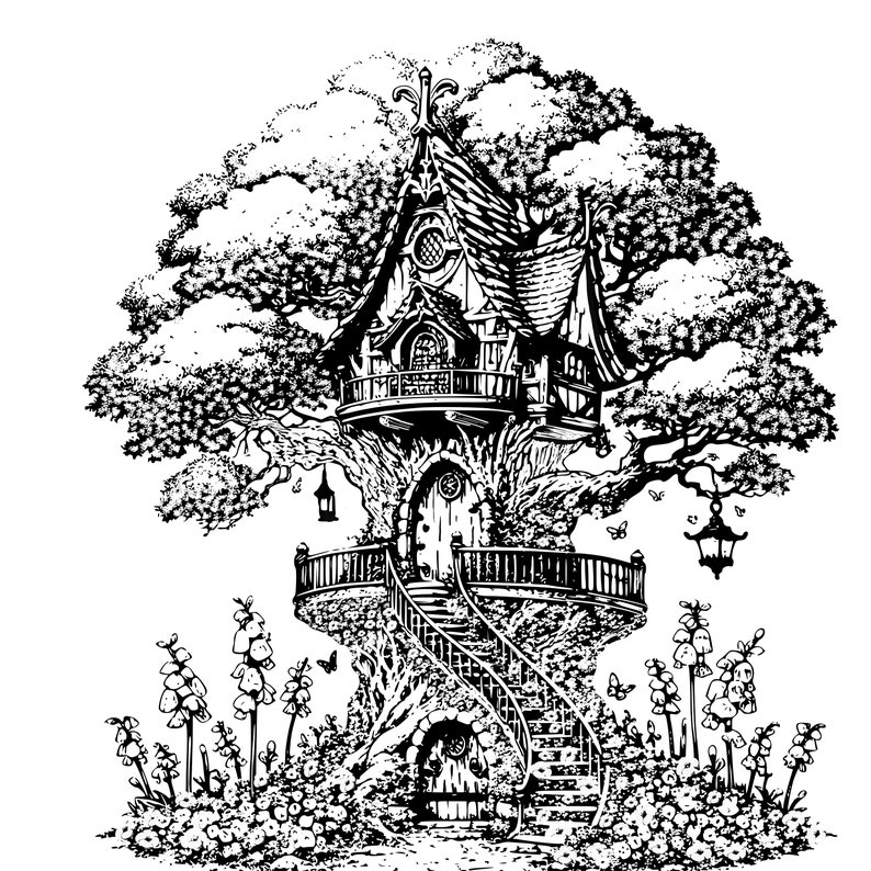Procreate Stamps, Fantasy Houses, Fairy Tale Houses - Etsy