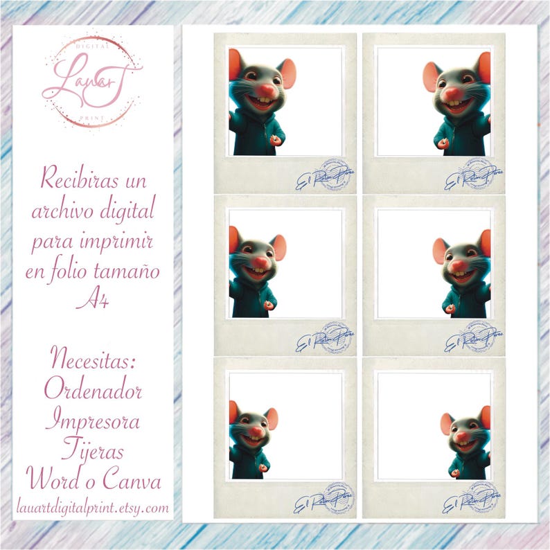 Selfie Polaroid Ratón Pérez Recuerdo De Mi Primer Diente Regalo