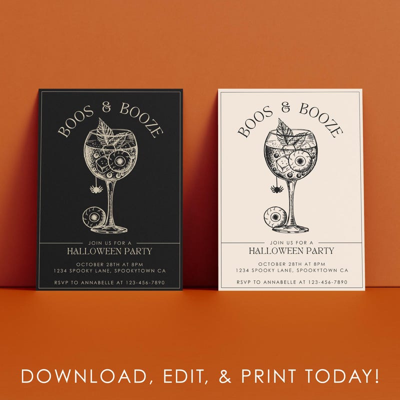 Boos and Booze Party - Etsy