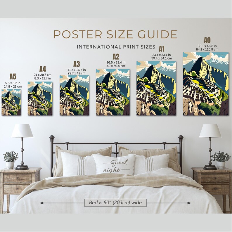 Machu Picchu Poster, Machu Picchu Sketch, Travel Poster, Physical Art ...