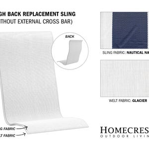 Homecrest High Back Replacement Sling (7390RS) NEW USA MADE (multiple ...
