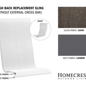 Homecrest High Back Replacement Sling (7390RS) NEW USA MADE (multiple ...