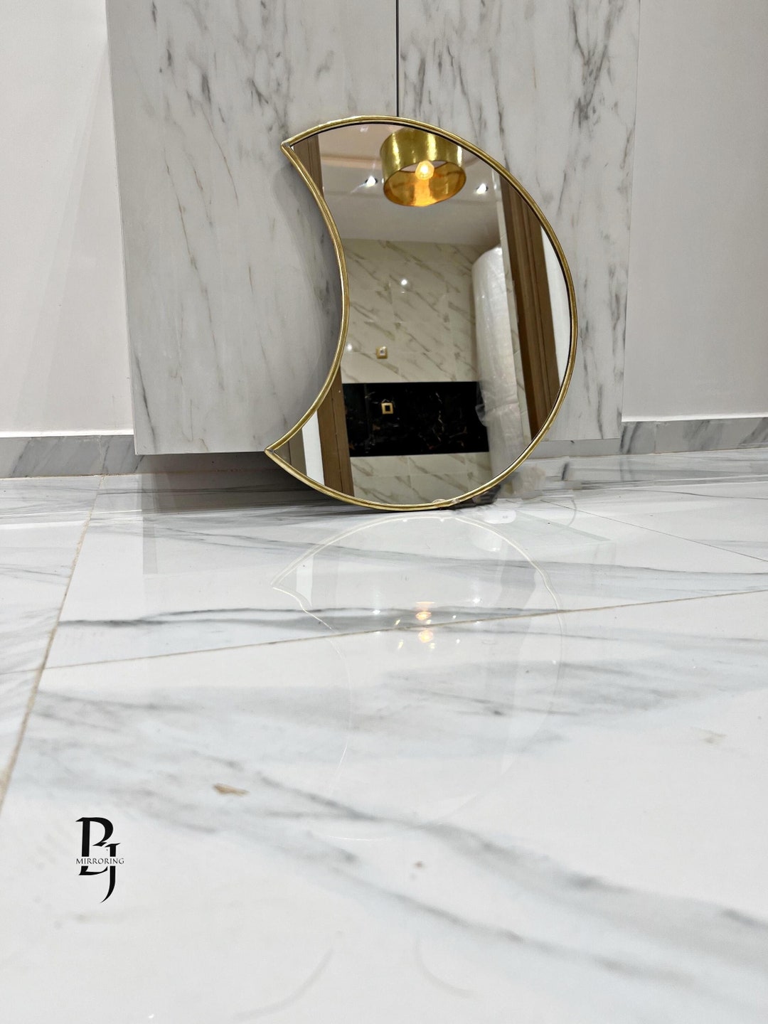 Crescent Moon Shaped Mirror, Crescent Mirror, Stylish Vanity Mirror ...