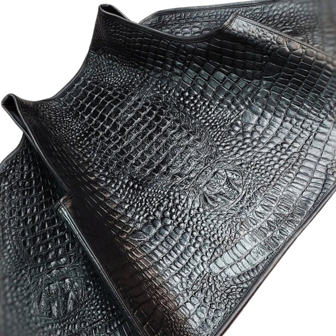 Men's Alligator Embossed Leather Vest: Motorcycle Biker Style - Etsy