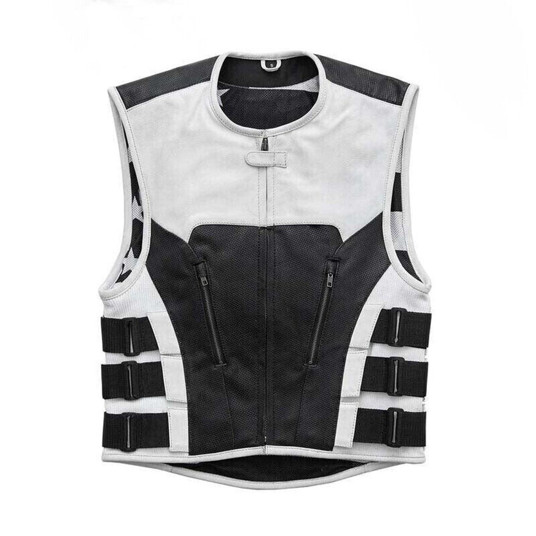 New Men's Swat Vest Tactical Vest USA Flag Lining Motorycle Biker ...
