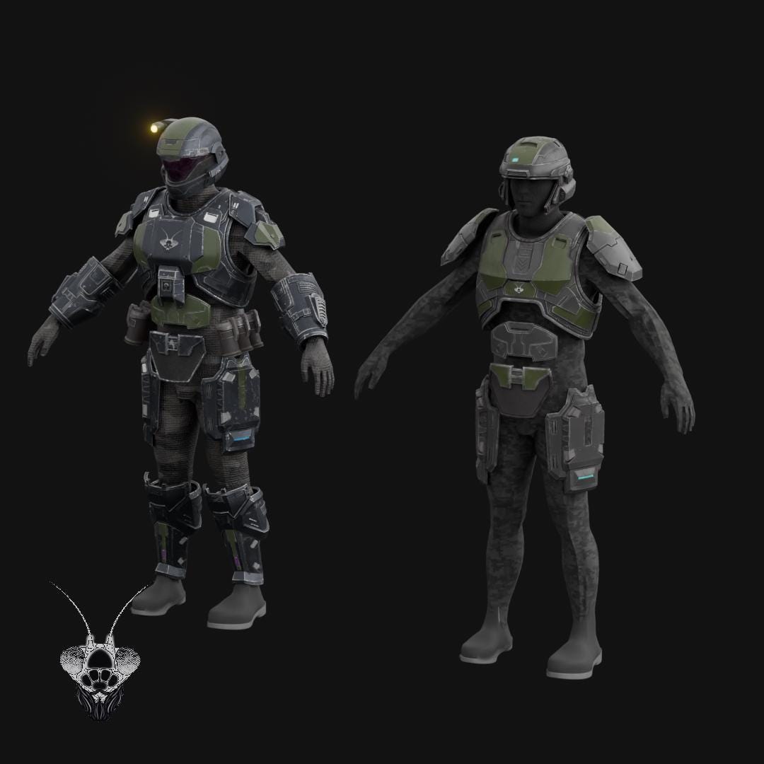 Halo Reach ODST and Marine Armor File With Halo Reach ODST Helmet Set ...