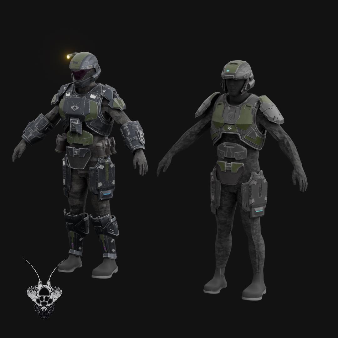 Halo Reach ODST and Marine Armor File With Halo Reach ODST Helmet Set ...