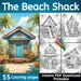 Tropical Beach House Coloring Pages, 20 Images, Instant Download ...