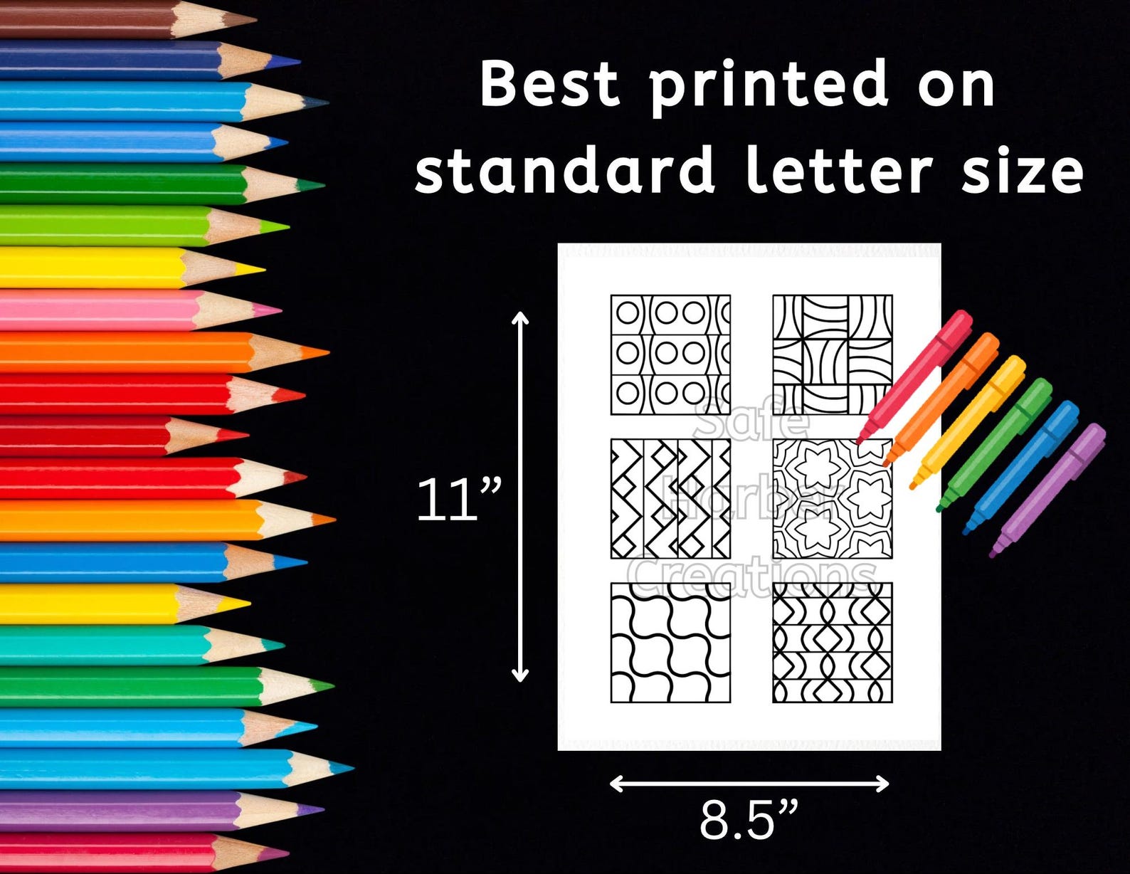 Bold Easy Pattern Coloring Pages, 20 Different Pages, 120 Patterns ...