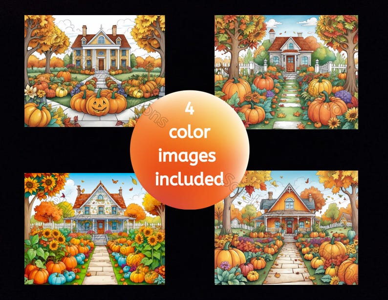 Fall Garden Coloring Pages, Printable, Fall Coloring, Pumpkin Coloring ...