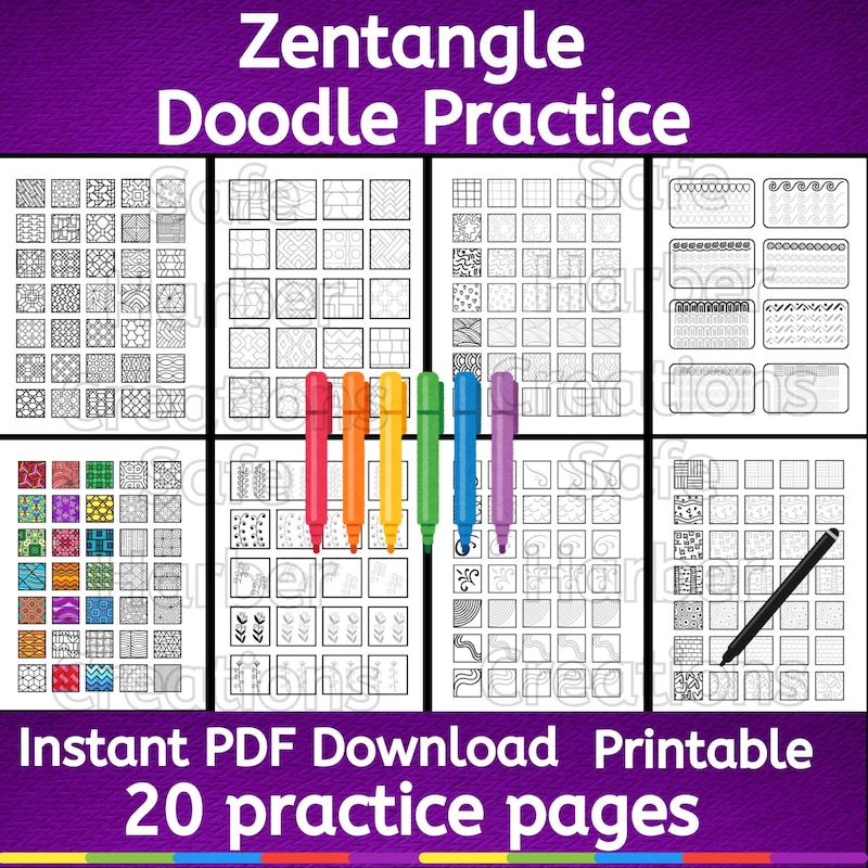 Zentangle Pattern - Etsy
