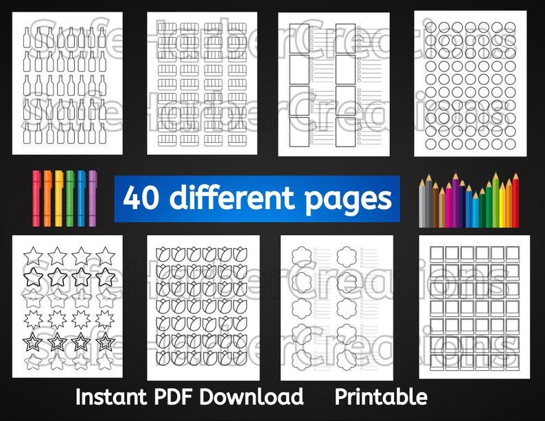 Coloring Swatch, Blend, Shade, Color Practice Pages, 40 Pages ...