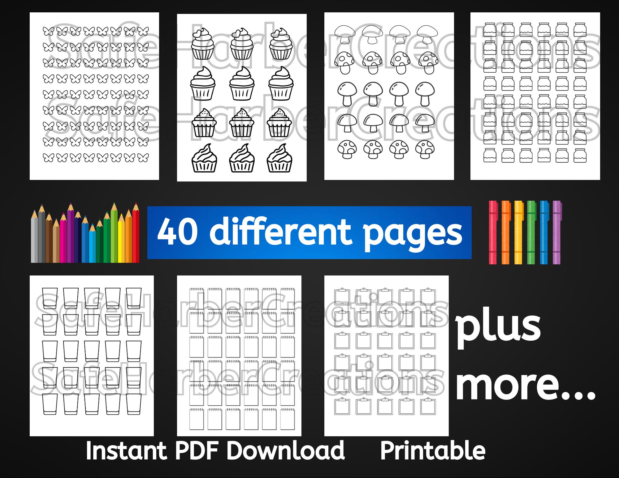 Coloring Swatch, Blend, Shade, Color Practice Pages, 40 Pages ...