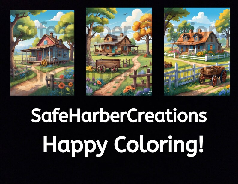 Cowboy Ranch Coloring Pages, 45 Pages, Instant Download, Printable ...