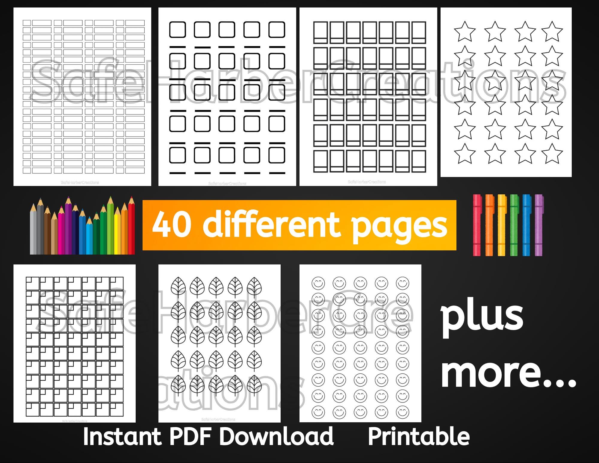 Swatch Chart, Blending, 40 Blank Work Sheets, Practice Sheets, Color ...