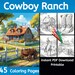 Cowboy Ranch Coloring Pages, 45 Pages, Instant Download, Printable ...