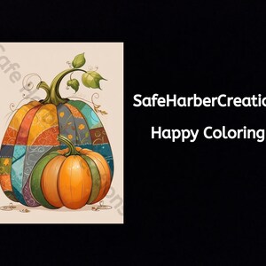 Pumpkin Patchwork Coloring Pages, 20 Images, Instant Download ...