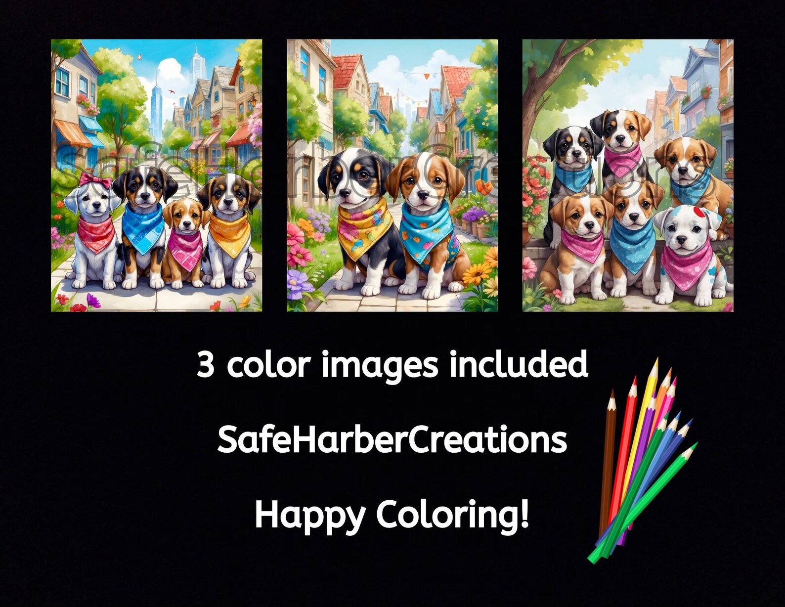 Pups in the City Coloring Pages, 40 Images, Instant Download, Printable ...