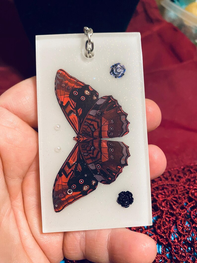 Handcrafted Resin Butterfly Keychain Backpack Clip - Etsy